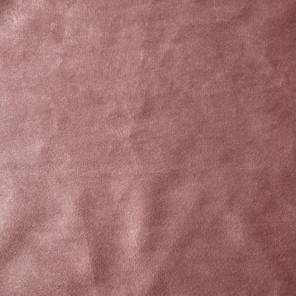 Růžový sametový závěs na pásce ROSA 140x270 cm