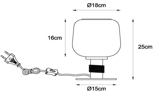 Lucide 45508/01/62 - Stolní lampa ILONA 1xE27/40W/230V černá/béžová