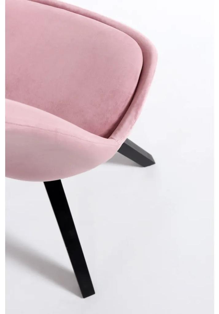 Sada 2 růžových jídelních židlí Essentials Dima