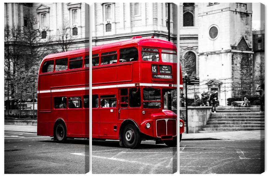 Vícedílný obraz Dvoupatrový Autobus V Londýně Nedostatek Nedostatek Plátno Canvas 60x40
