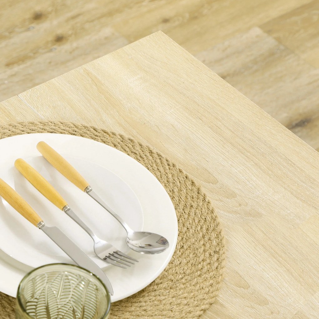 HOMCOM jídelní stůl pro 4-6 osob, obdélníkový, moderní styl, nosnost 50 kg, 120 cm D x 69 cm Š x 75 cm V, dub