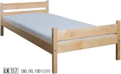 HMmax Postel jednolůžková LK 157 masiv borovice rozměry postele: 80 x 200, Barevné provedení dřeva: natural - přírodní