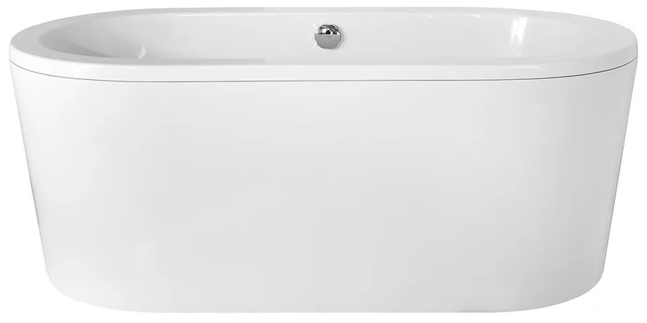 Besco Volně stojící vana ze sanitárního kompozitu Victoria CC/NP 185x82, napouštění přes přepad Rozměry (cm): 185x82, Typ a barva výpustě: McAlpine Click-Clack s napouštěním přes přepad, bílá