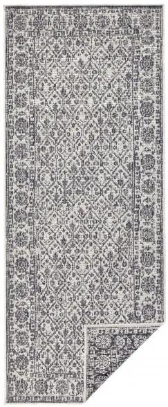 NORTHRUGS - Hanse Home koberce Kusový koberec Twin-Wendeteppiche 103116 grau creme – na ven i na doma - 80x350 cm