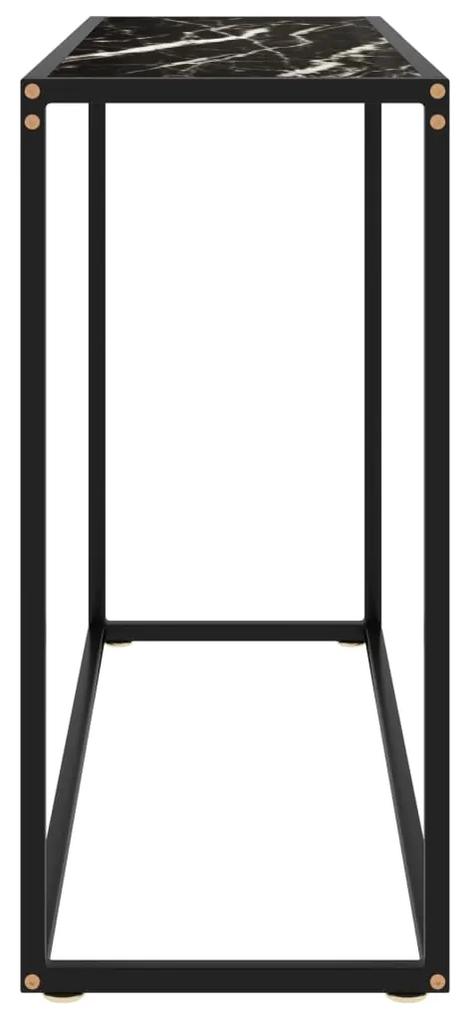 Konzolový stolek černý 100 x 35 x 75 cm tvrzené sklo