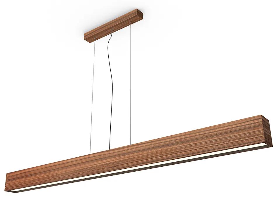 Závěsné lineární dřevěné svítidlo nad stůl woodLED Linus  Závěsné lineární dřevěné svítidlo nad stůl woodLED Linus Délka: 1600 mm, Dřevodekor:…