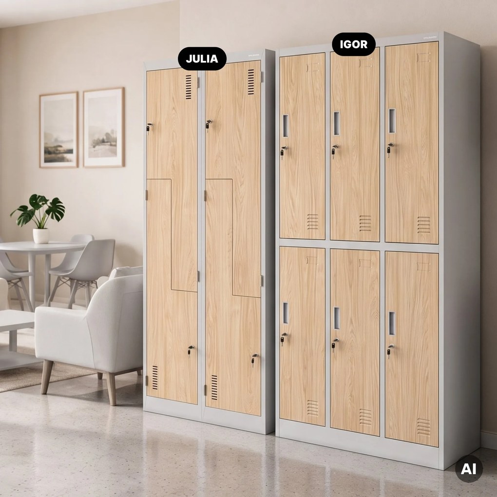 Šatní skříň typu L šedá, dub sonoma, 800x1850x450 mm: JULIA Eco Design