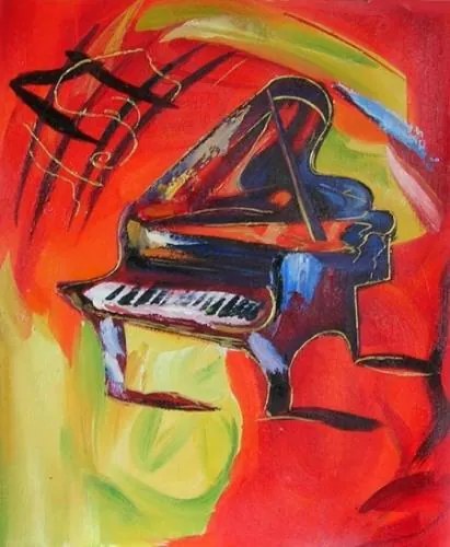 Barevný klavír - 90 x 60 cm