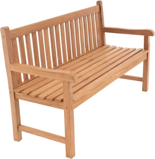 Teaková zahradní lavice 150 cm pro 3 osoby, ošetřený teak