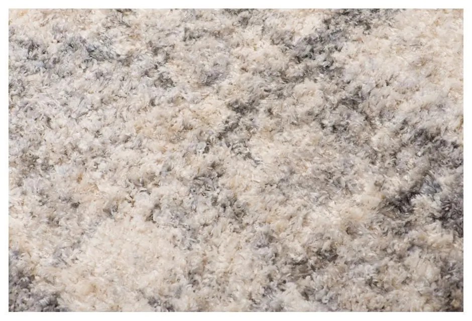 Kusový koberec shaggy Tezzy krémově šedý 80x150cm