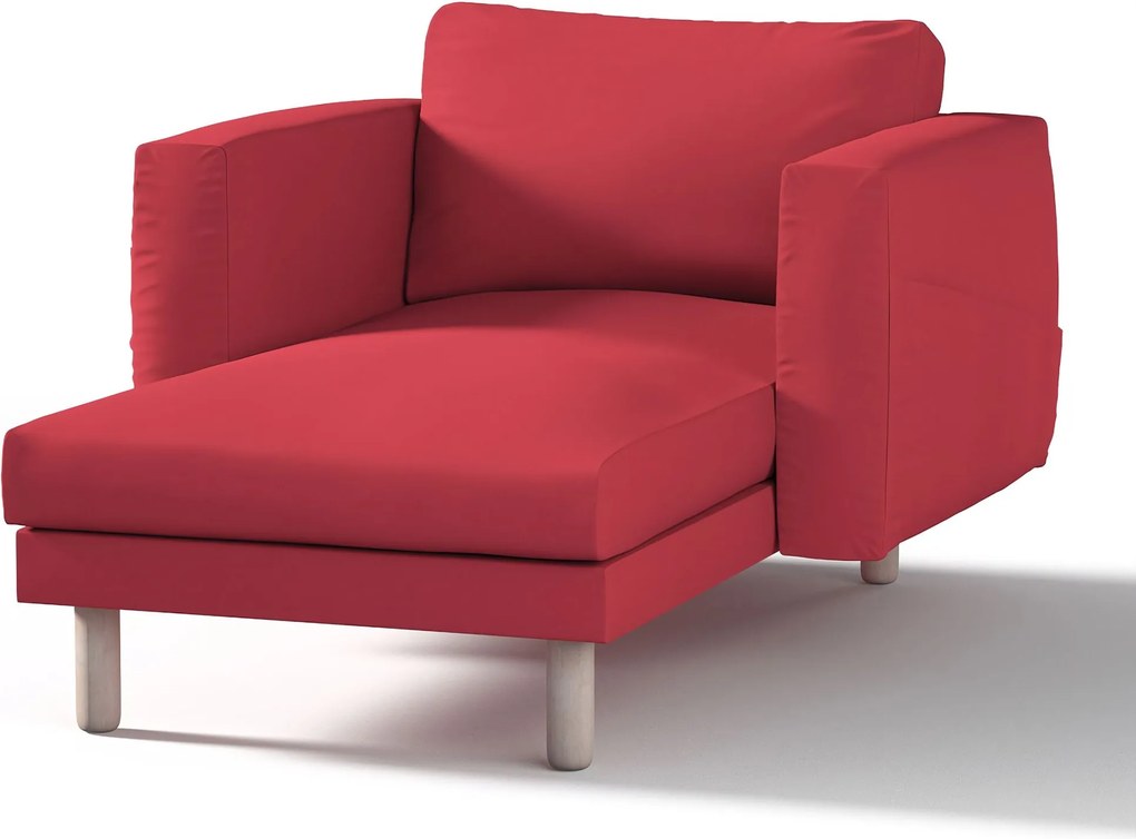 Potah na IKEA Norsborg šezlong s loketními opěrkami barva červená látka pletený vzor