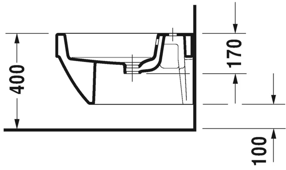 Duravit Vero Air - Závěsný bidet 37x57 cm, bílá, D 2274150000