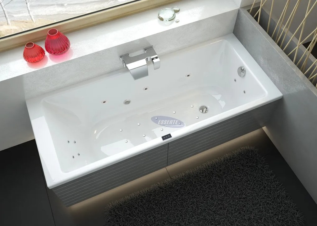 Essente ExclusiveLine BERNO 150x90  rohová asymetrická hydromasážní 150 × 90 cm HYDROMASÁŽNÍ SYSTÉM: STANDARD
