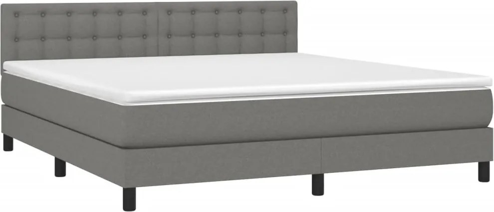 Box spring postel s matrací tmavě šedá 180x200 cm textil 3140394