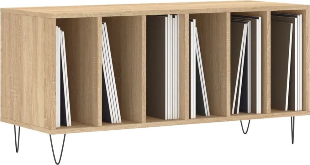 vidaXL Skříňka na LP desky 100x38x48 cm kompozitní dřevo [831754] Barva: Černá