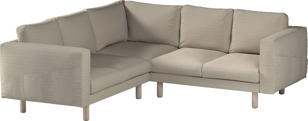 Potah na pohovku IKEA Norsborg rohová 4-místná barva béžová látka pletený vzor