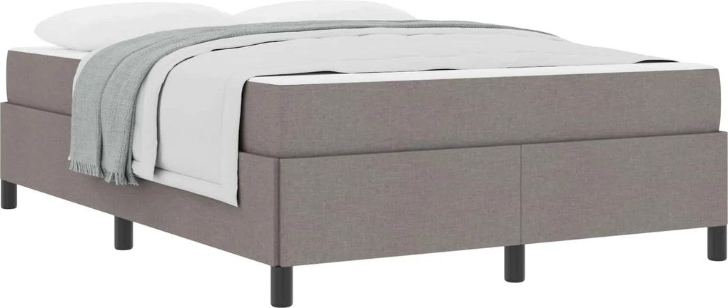 Postel s boxspringem Taupe 140 x 190 cm textil 3398861