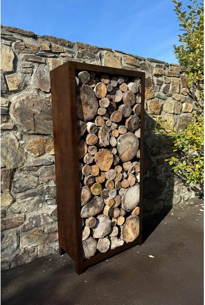 Stora Zahradní dřevník 180 x 90 x 40 cm, corten CORGARDEN 1034