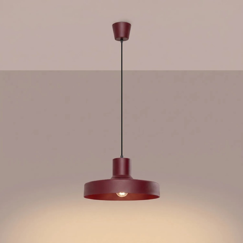 Sollux Lighting Závěsné svítidlo BILO bordó