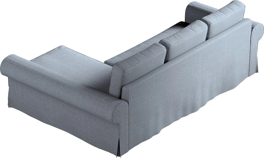 Potah na pohovku IKEA Backabro rozkládací se šezlongem barva šedá látka pletený vzor