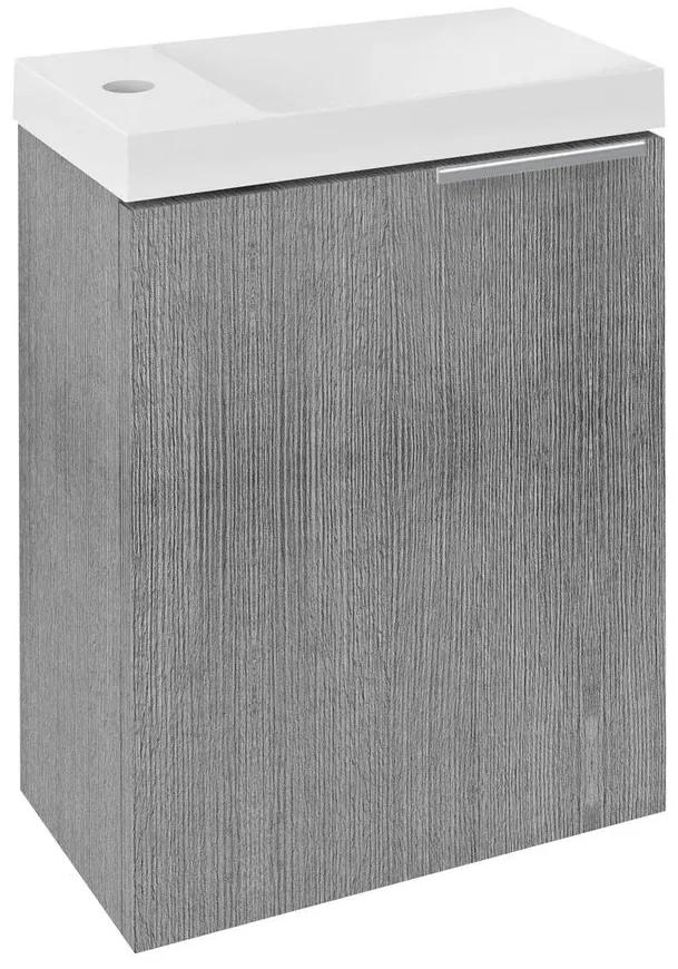 Sapho LATUS X umyvadlová skříňka 39,4x50x22cm, dub stříbrný - LT110-1111