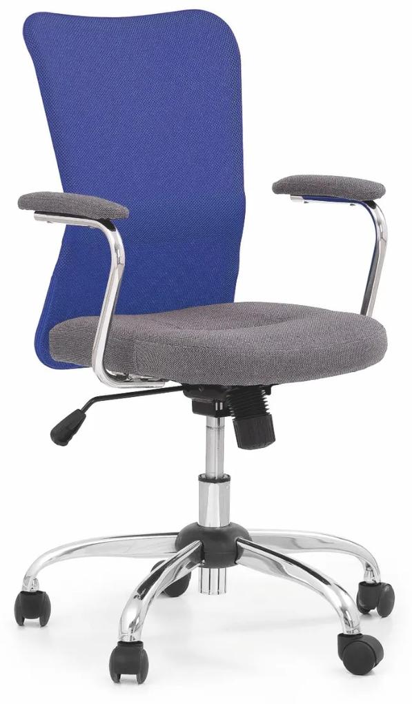 Otočná kancelářská židle s područkami Modrá SILVA
