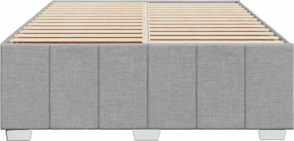 Rám postele bez matrace světle šedý 140 x 200 cm textil 3284839