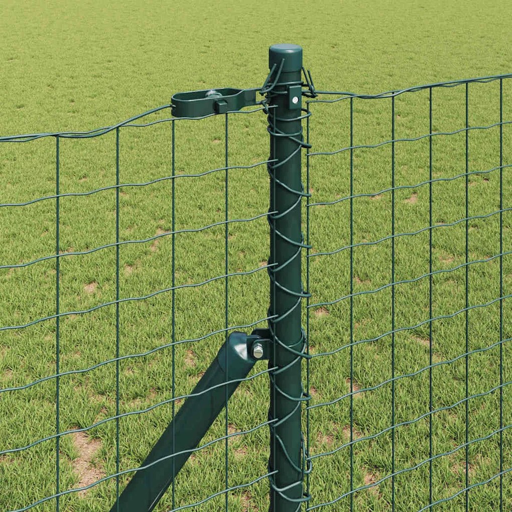 Zabudovaný plotový sloupek 52 ks Zelená Práškově lakovaná ocel 3350122