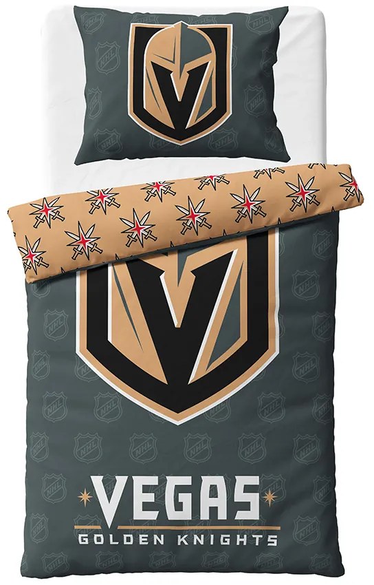 Hokejové povlečení nhl vegas golden knights shields velikost: 140x200 + 70x90 cm