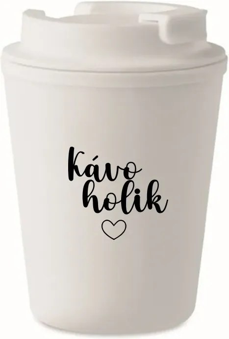 KÁVOHOLIK - bílý termohrnek 300 ml