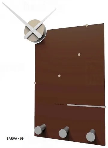 CalleaDesign 10-130 Oscar čokoládová-69 - ral8017 66cm nástěnné hodiny