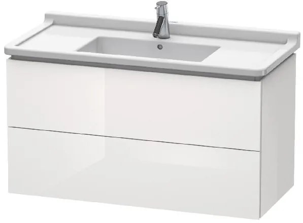 Duravit L-Cube - Umyvadlová skříňka 56x102x47 cm, 2 zásuvky, lesklá bílá LC626602222