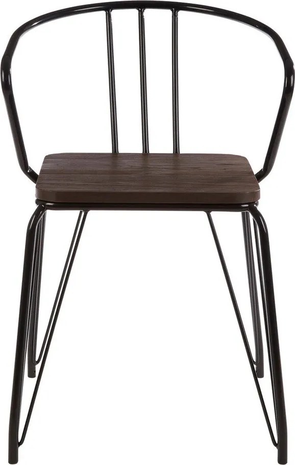Černá/v přírodní barvě jídelní židle z jilmového dřeva District – Premier Housewares