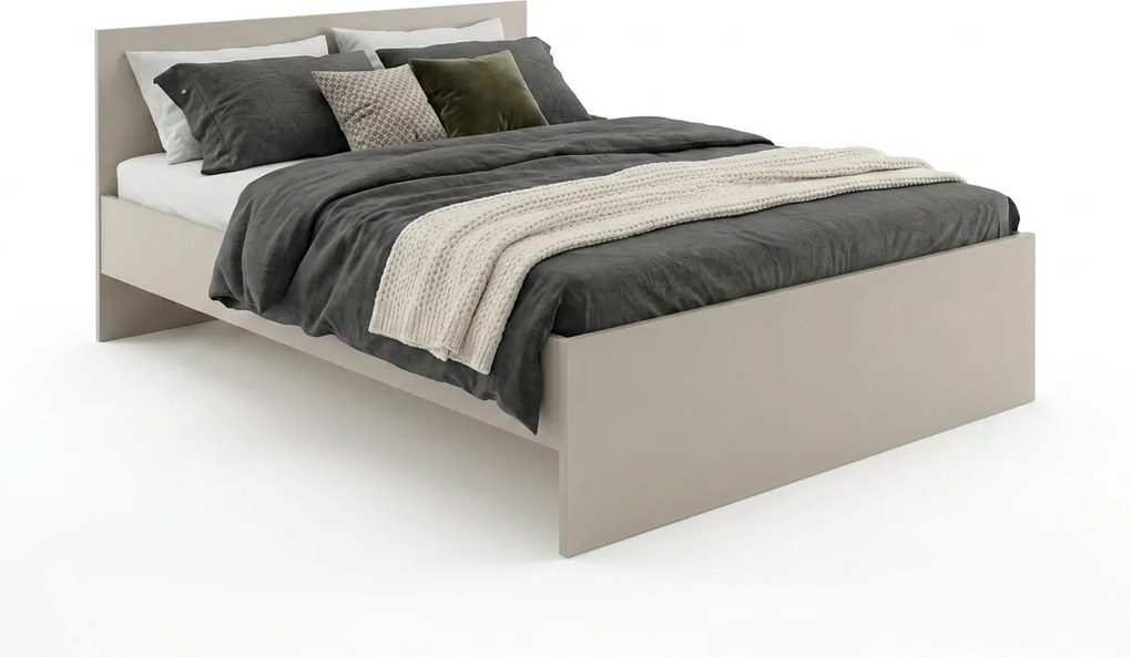 Postel ELISA 140 x 200 cm, kašmírově béžová Rošt: S laťkovým roštem, Matrace: Matrace Coco Maxi 20 cm