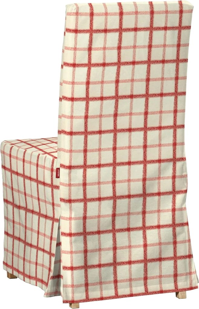 Potah na židli IKEA Henriksdal, dlouhý barva červená látka vzorované