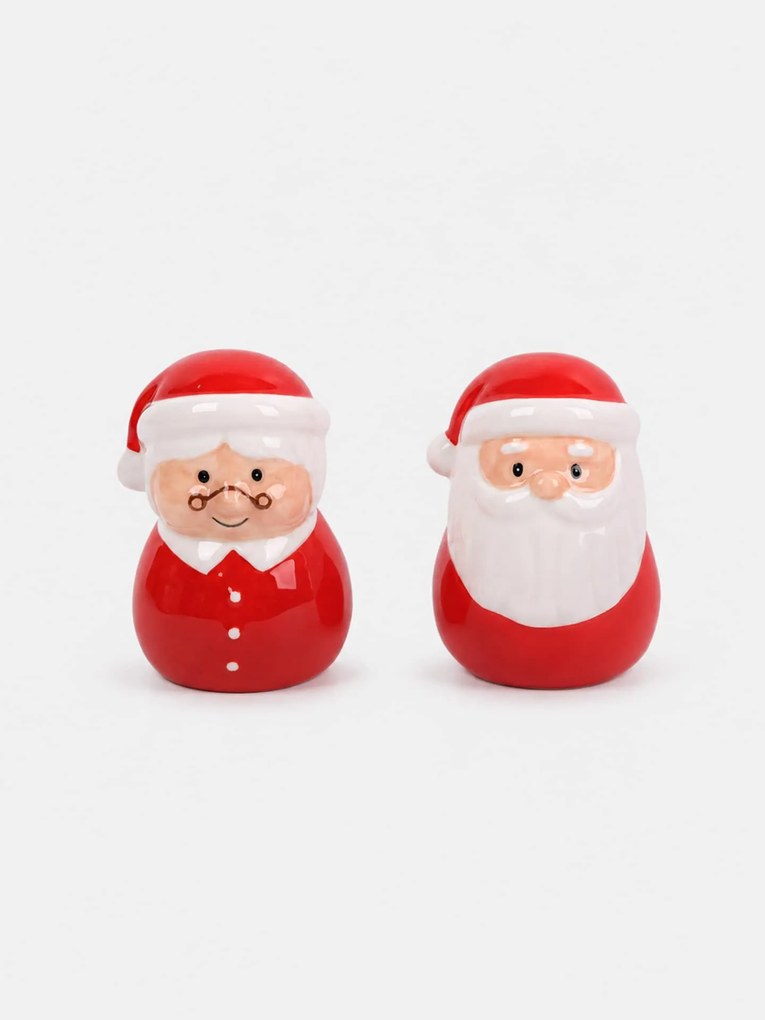 Sinsay - Stojící vánoční dekorace ve tvaru Santa Clause a paní Clausové 2 pack - vícebarevná