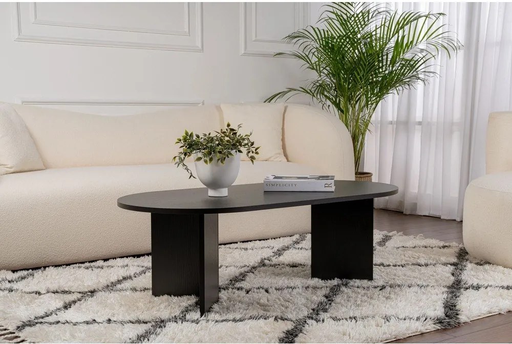 Černý matný konferenční stolek 60x119 cm Sable – Kalune Design