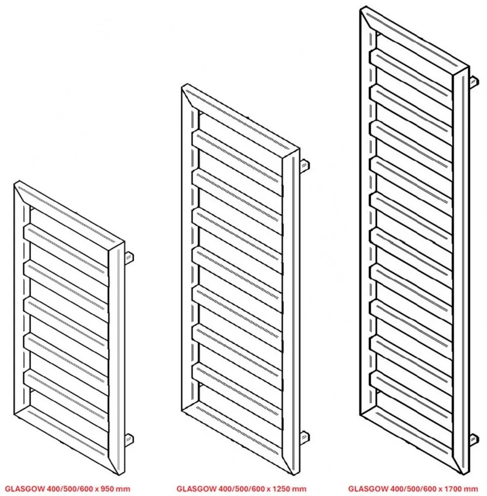 HOPA Koupelnový radiátor GLASGOW zlatá barva Barva radiátoru - Zlatá, Rozměr radiátoru - 500 × 950 mm, výkon 409 W, Typ připojení - Středové 50 mm RADGLA501084SP