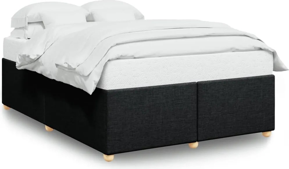 Rám postele bez matrace černý 160 x 200 cm textil 3284745