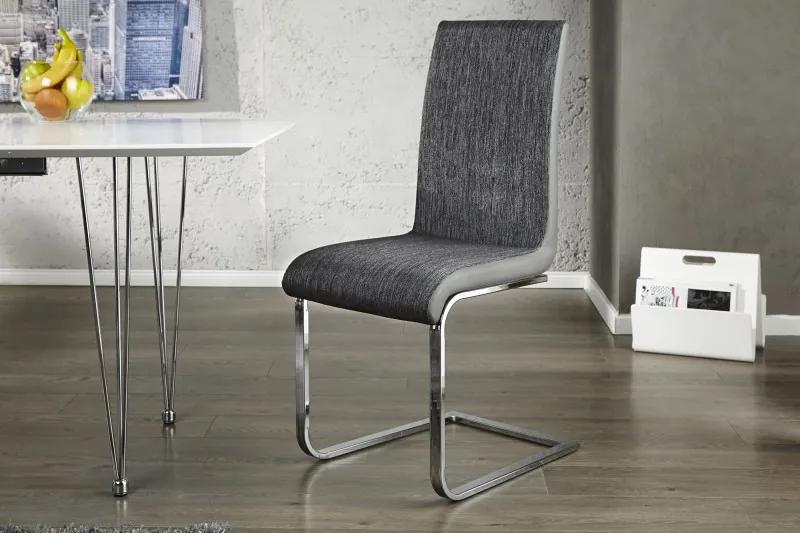 Židle / konzola Metropolis šedá - čierná