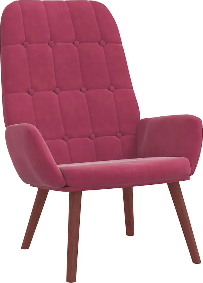 Relaxační křeslo s podnožkou vínové samet 3315143
