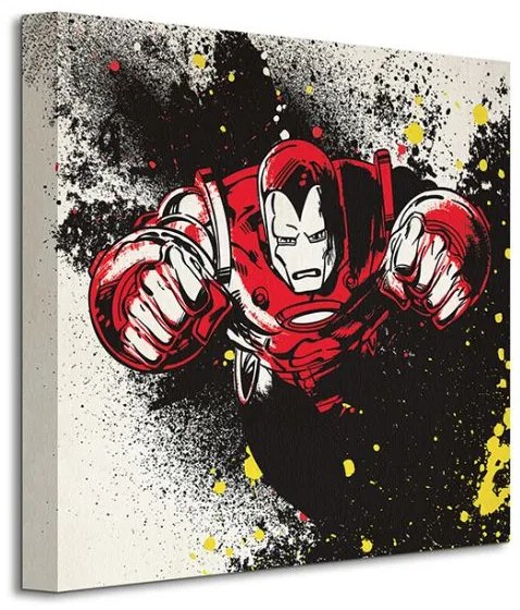 Obraz na plátně Marvel Iron Man (Splatter) 40x40cm WDC95534