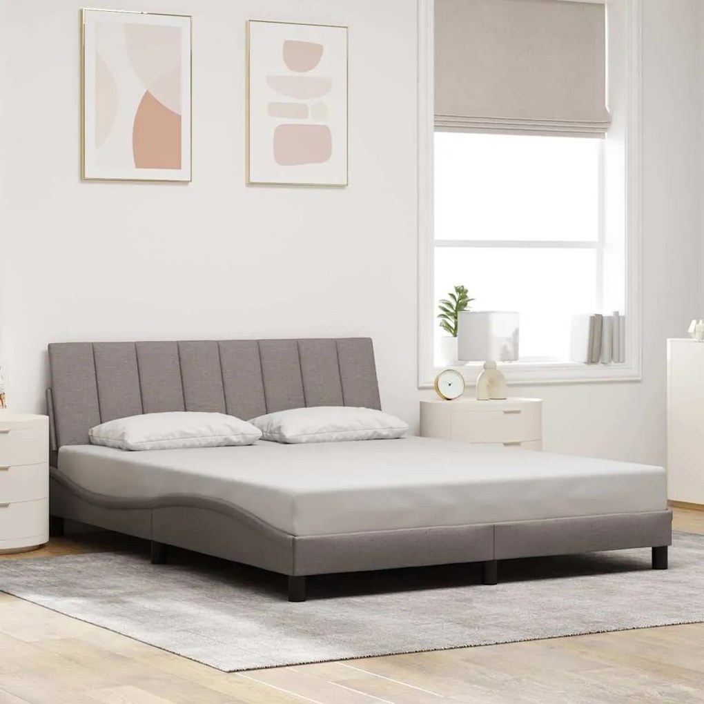 Rám postele bez matrace Hanko taupe 160 x 200 cm textil 3310472