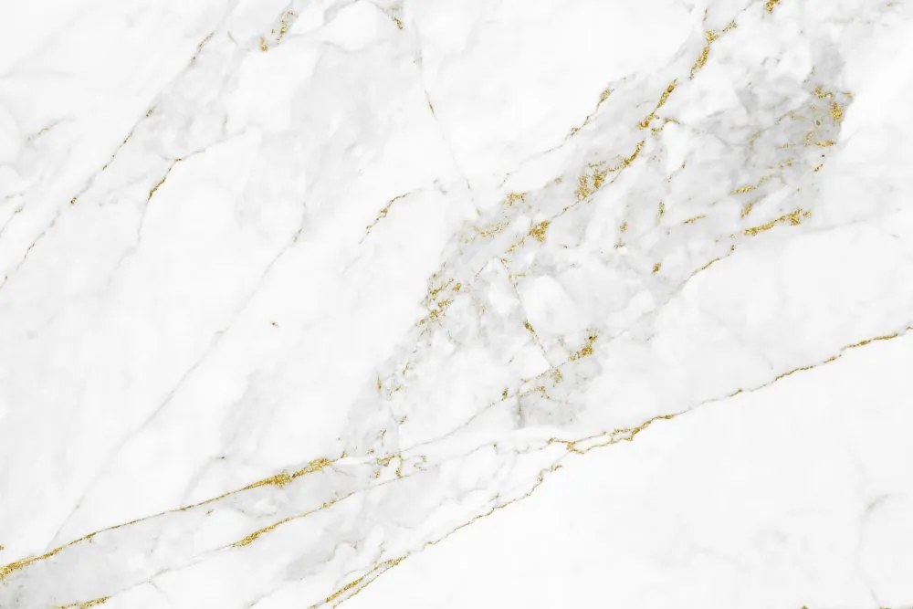 Fototapeta White Gold Marble Texture Pattern Background With High Resolution Design For Cover Book Or Brochure, Poster, Wallpaper Background Or Realistic Business Hladký vinyl 208x146