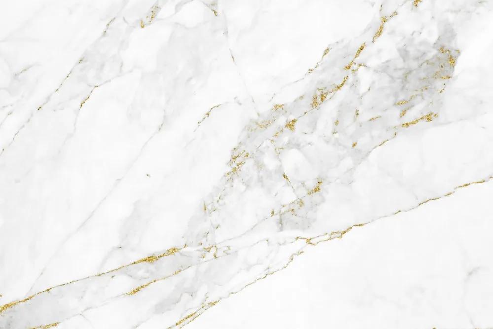 Fototapeta White Gold Marble Texture Pattern Background With High Resolution Design For Cover Book Or Brochure, Poster, Wallpaper Background Or Realistic Business Vliesová tapeta 90x60