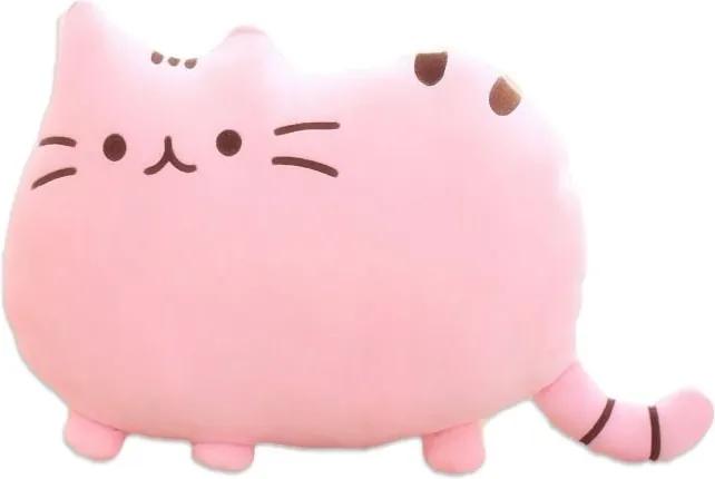 PUSHEEN PUSHEEN Plyšová kočka - dekorační polštářek 30x40cm, růžová