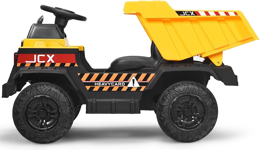 Costway 12 V dětský traktor s elektrickou zadní lopatou a dálkovým ovládáním