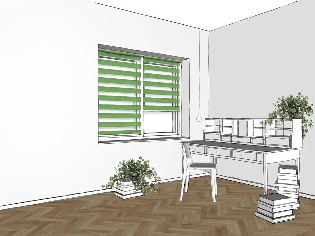 ZEBRA-SHOP Roleta DEN A NOC / MINI / STANDARD / hrášková / BH 207 Barva mechanizmu: bílá, Výška: 220, Šířka: 88