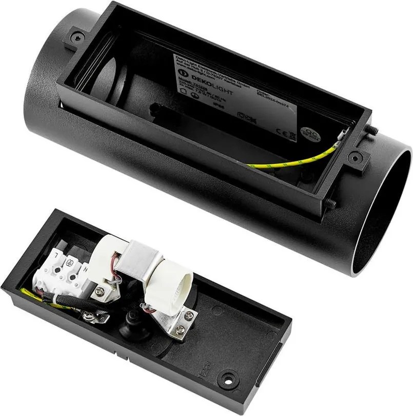 IMPR 731226 Deko-Light nástěnné přisazené svítidlo Can IP65 up & down, 2x 7,5 W GU10, černá - DEKOLIGHT
