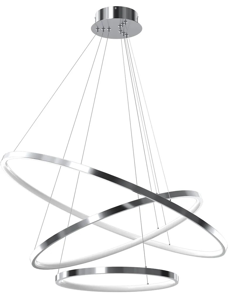 Závěsné LED svítidlo Hoop, 3x LED 93w, 4000k, ch